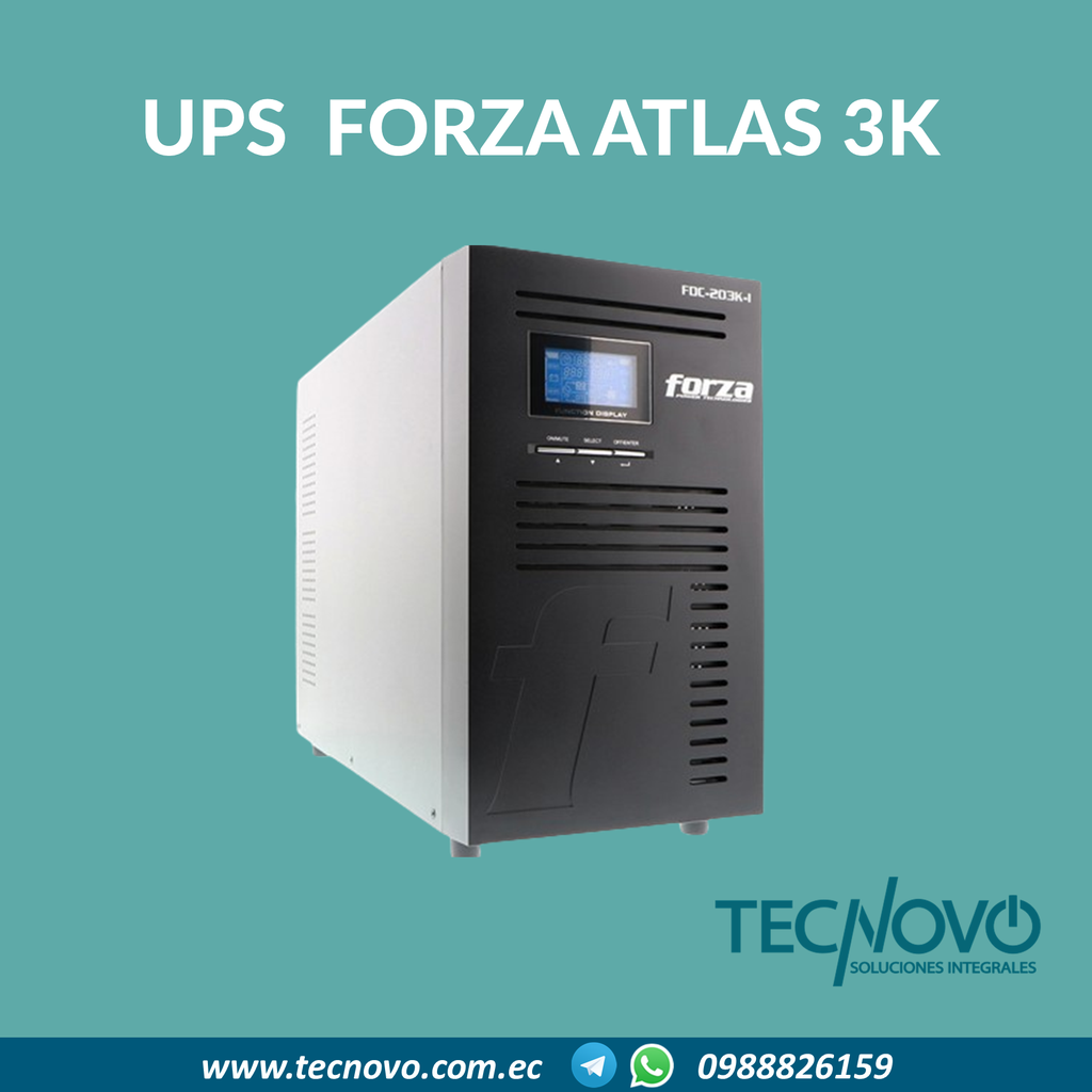 UPS FORZA Atlas 3K FDC-103K 3000VA/3000W | TECNOVO SOLUCIONES INTEGRALES