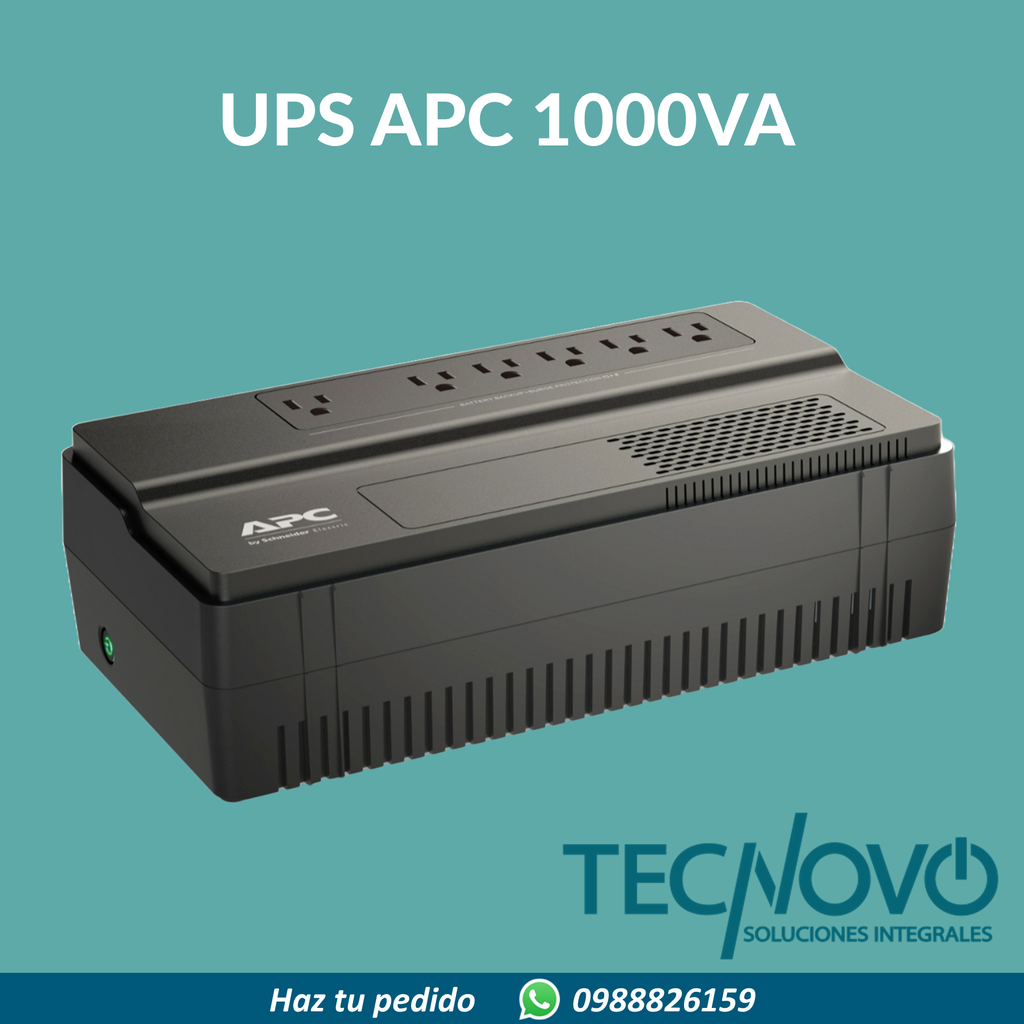 UPS APC BV1000 Easy 1000VA 600W 6 tomas | TECNOVO SOLUCIONES INTEGRALES