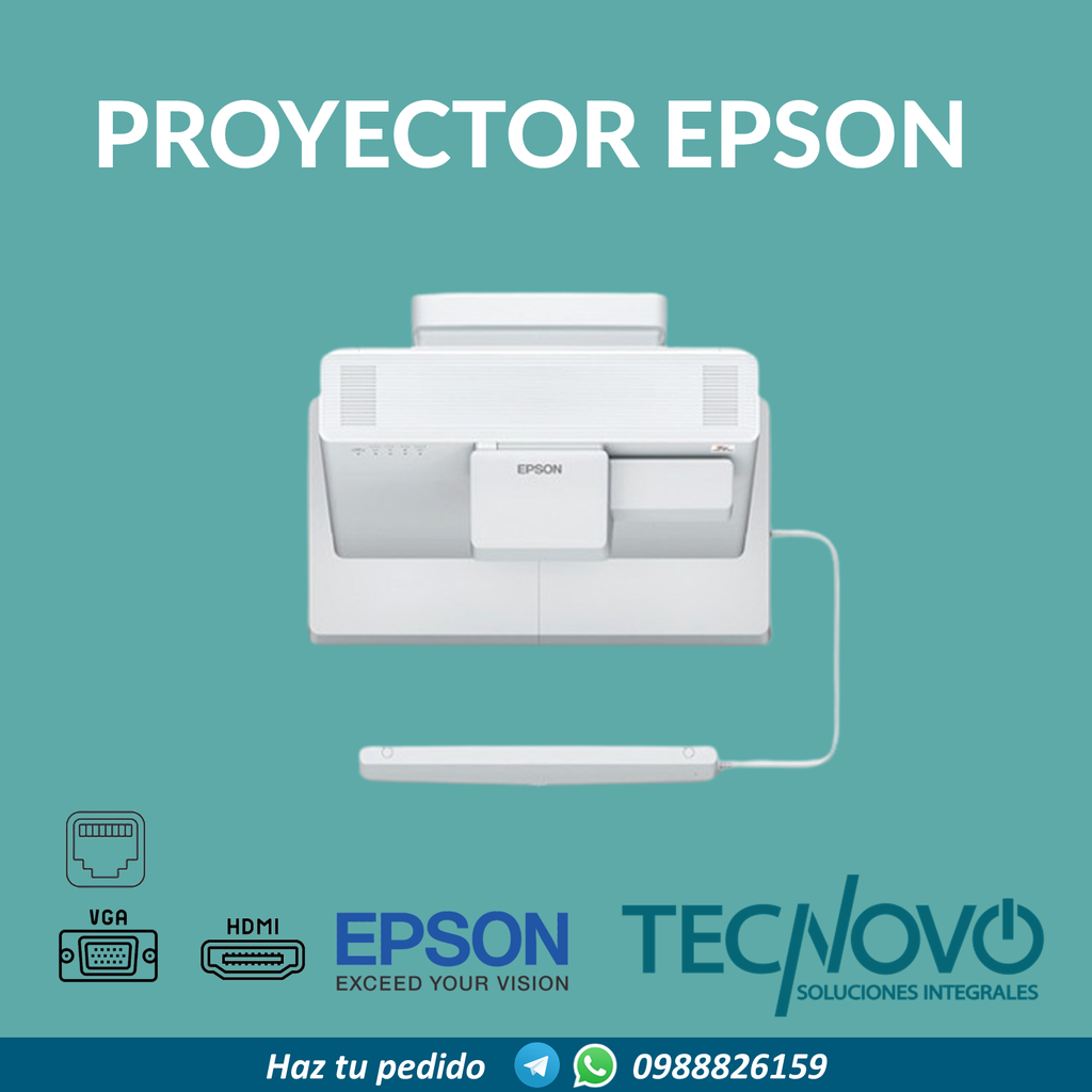 Proyector Láser Interactivo Epson BrightLink 1485Fi+ 3LCD HDMI/VGA/USB ...