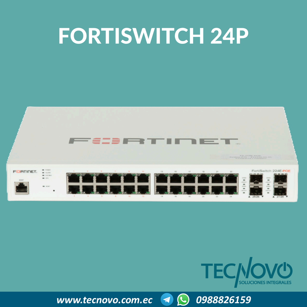 Switch Fortinet FortiSwitch 224E-POE | TECNOVO SOLUCIONES INTEGRALES