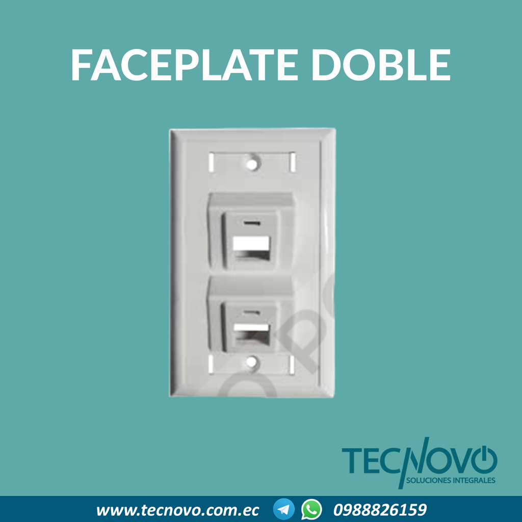Faceplate Connection doble angular | TECNOVO SOLUCIONES INTEGRALES