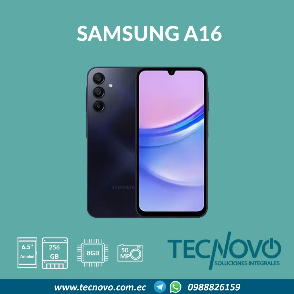 Celular SAMSUNG Galaxy A16 8GB/256GB LTE | TECNOVO SOLUCIONES INTEGRALES