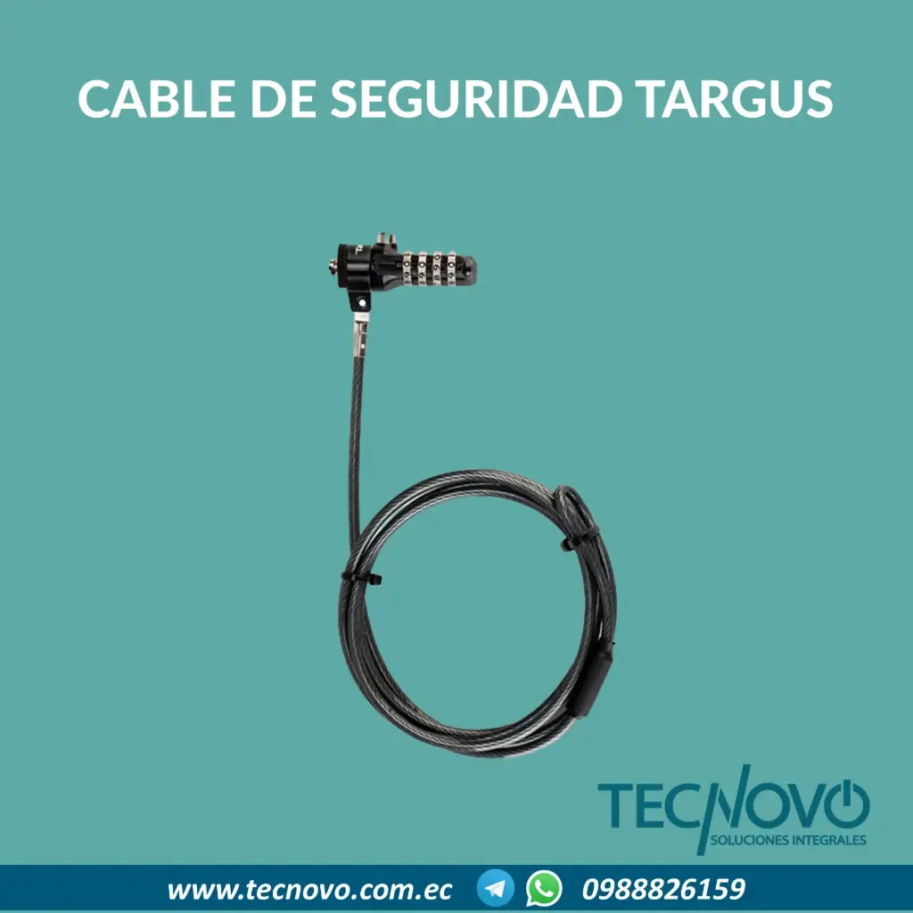 Cable de Seguridad Targus | TECNOVO SOLUCIONES INTEGRALES