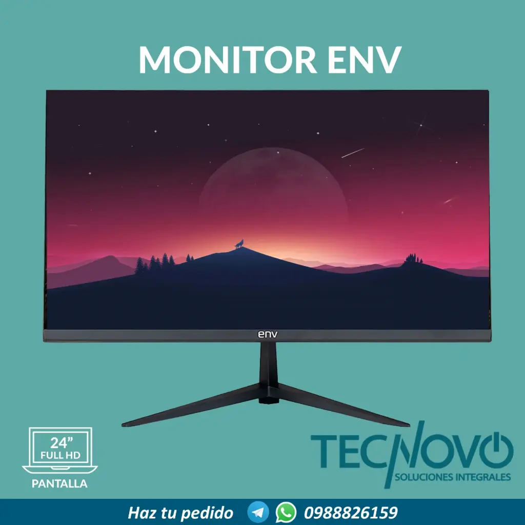 MONITOR ENV 24" FHD VGA HDMI | TECNOVO SOLUCIONES INTEGRALES