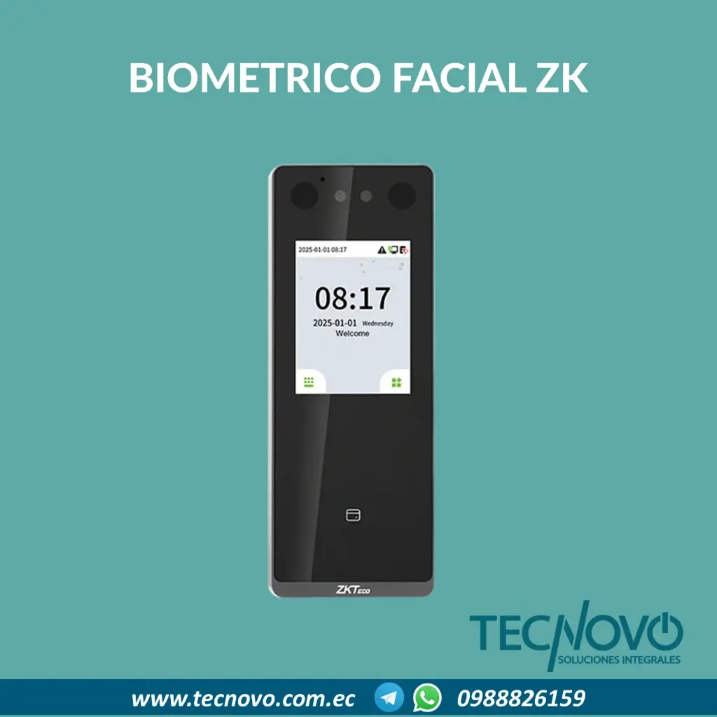 Biométrico facial y tarjeta ZKTECO ZK SENSEFACE 3B WIFI | TECNOVO ...