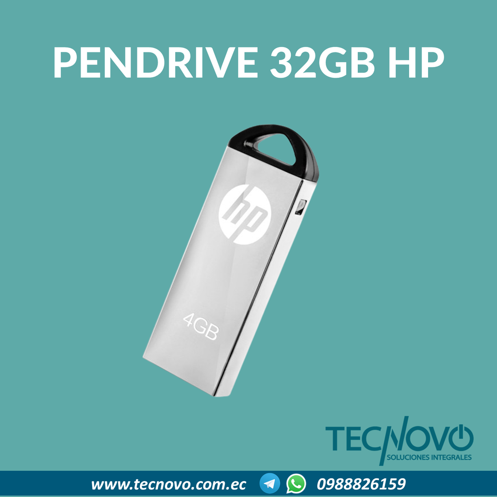 Pendrive HP v220w 32GB USB3.0 | TECNOVO SOLUCIONES INTEGRALES