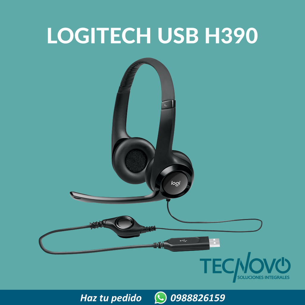 Auriculares LOGITECH H390 DIADEMA USB | TECNOVO SOLUCIONES INTEGRALES