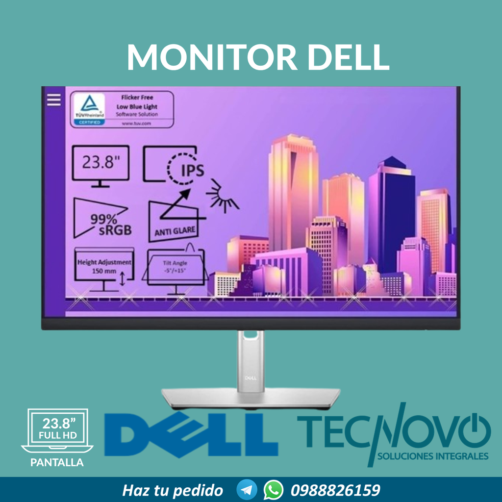 Monitor DELL P2422 Full HD 24" | TECNOVO SOLUCIONES INTEGRALES